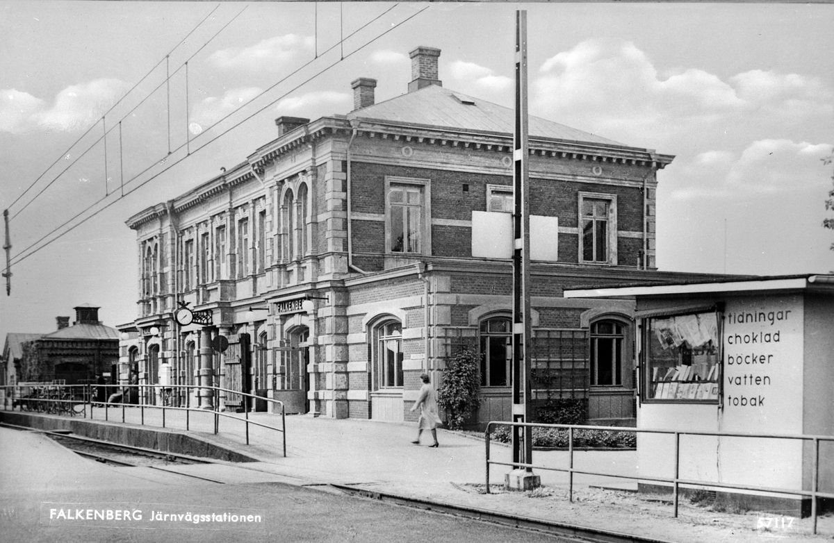 Falkenberg station. - Järnvägsmuseet / DigitaltMuseum