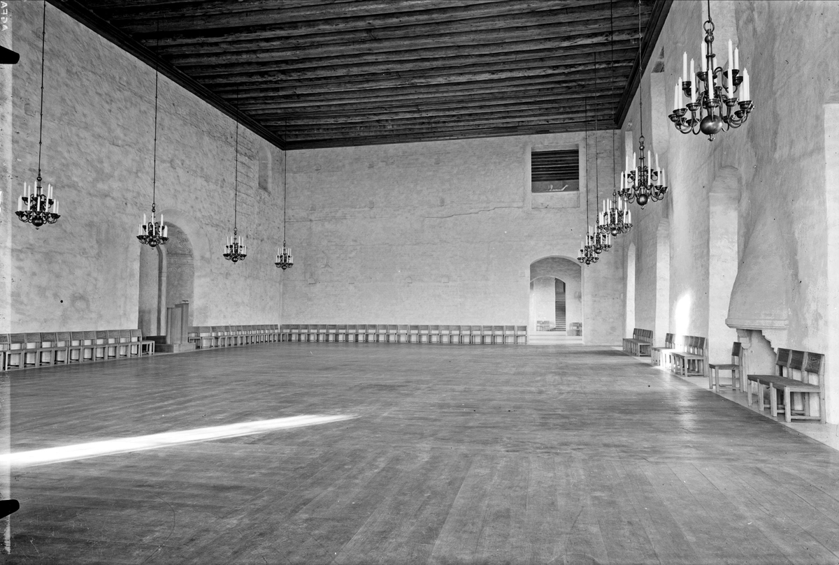 Rikssalen i Uppsala slott, Uppsala 1935 - Upplandsmuseet / DigitaltMuseum